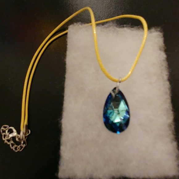 Jewelry | Coastline Blue Crystal Teardrop Necklace | Poshmark